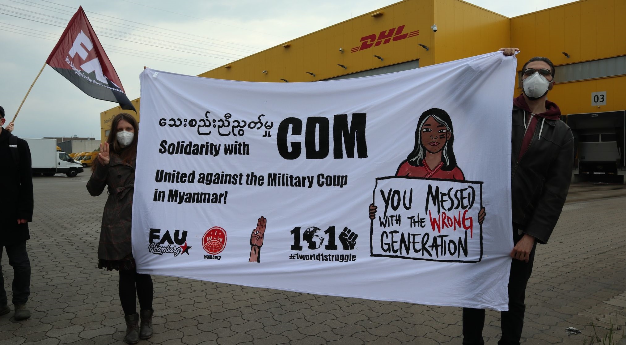 Solidarisch mit CDM in Myanmar – Freie Arbeiter*innen-Union Hamburg
